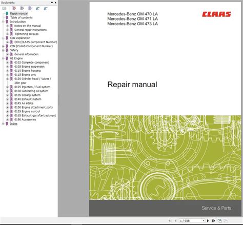Claas Mercedes Benz Engine Om470la Om471la Om473la Repair Manual 00