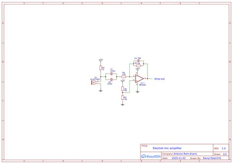 Low Noise Electret Conderser Microphone Amplifier Platform For Creating And Sharing Projects