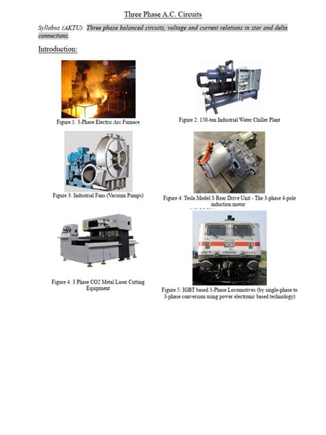 3 Phase Notes Pdf Electric Motor Alternating Current