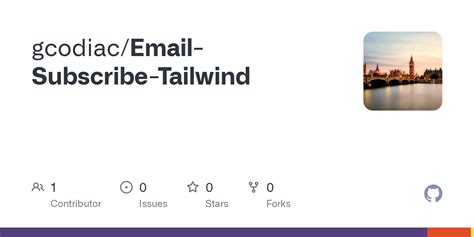 Github Gcodiacemail Subscribe Tailwind