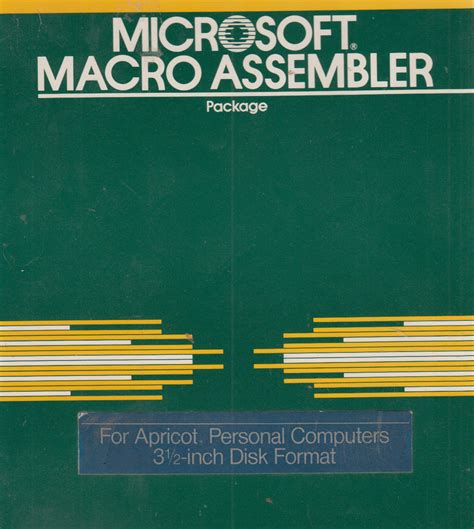 Microsoft Macro Assembler For Apricot Personal Computers Software Computing History