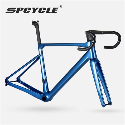 2023 년 신제품 탄소 로드 바이크 프레임 디스크 브레이크 700 x 32c 로드 프레임 세트 완전히 숨겨진 케이블