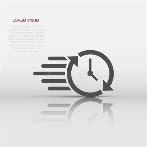 Clock Countdown Icon In Flat Style Time Chronometer Vector Illustration On White Isolated