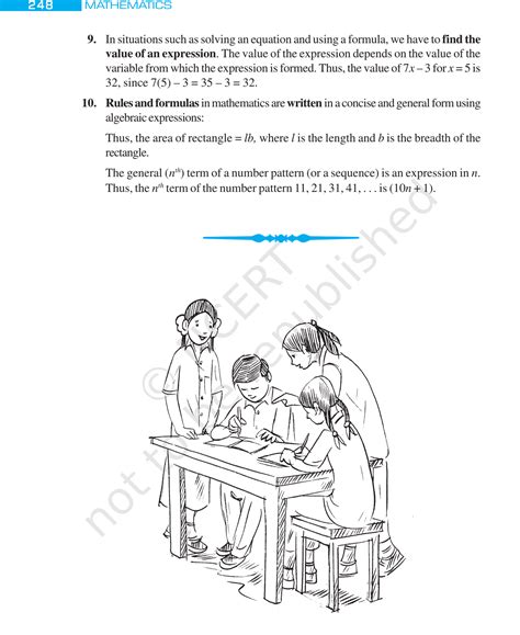 NCERT Book For Class Maths Algebraic Expressions