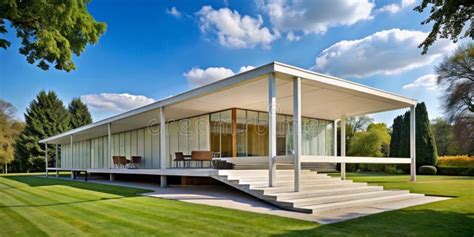 1960s Modern Architecture Sleek Lines Geometric Forms And Functional