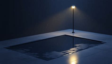 Free Midnight Lamp Reflection Image Minimal Urban Night Download