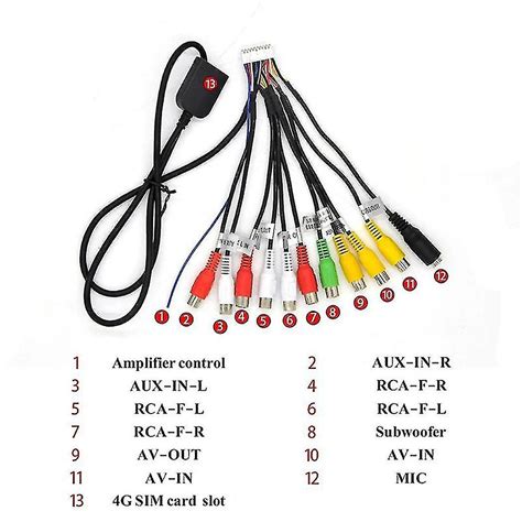 Car Stereo Radio Rca Output Cable Wire Aux In Adapter Subwoofer