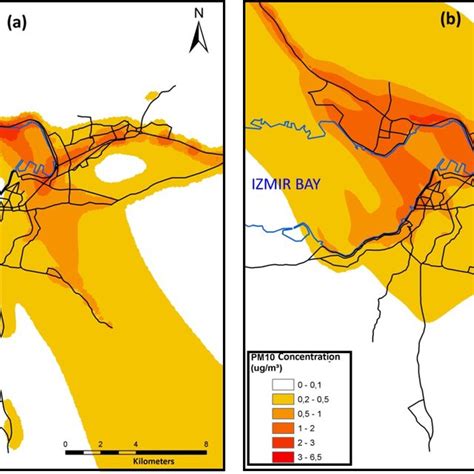 Simulation Results Of Calpuff Model For Pm 10 At 08 00 A 16 August Download Scientific