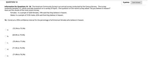 Solved Question 14 5 Points Save Answer Information For