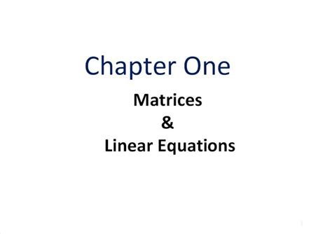 pdf lecture 01 matrices and linear equations dokumen tips