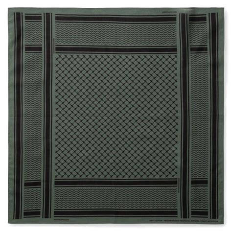 Shemagh Pattern Bandana Olive Drab Feature