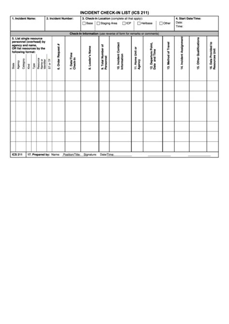 Ics Form 211 Fillable Printable Forms Free Online