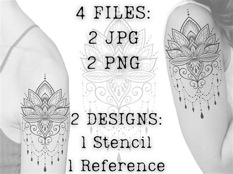 Tattoo Design Mandala Ornamental Printable Stencil Tattoo Flash