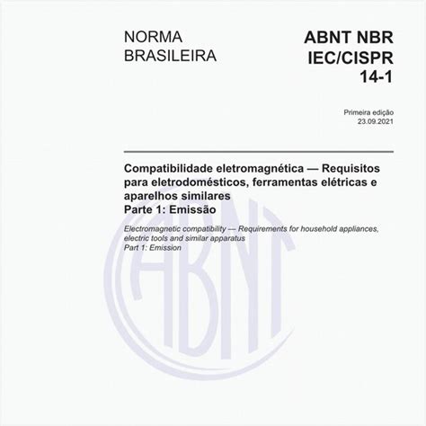 Abnt Nbr Iec Cispr 14 1 Nbriec Cispr14 1 Compatibilidade
