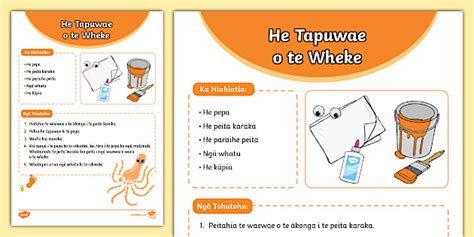 He Tapuwae O Te Wheke He Mahi Toi Twinkl