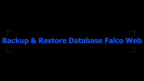 backup and restore sql database falco web use sqlbackupandftp youtube