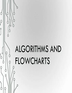Fillable Online ALGORITHMS AND FLOWCHARTS Fax Email Print PdfFiller