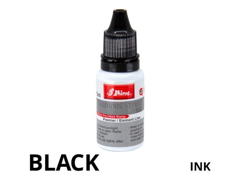Black Pre Inked Stamp Refill Ink Stamps Plus