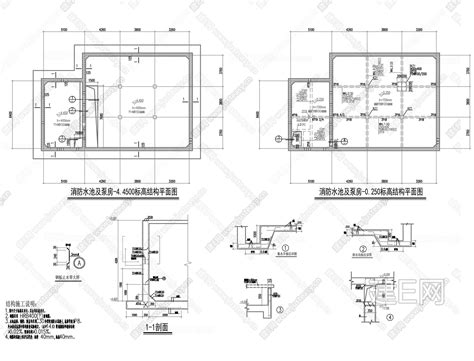 消防水池水泵房结构设计 节点大样图 设计说明施工图下载 施工图消防水池水泵房结构设计 节点大样图 设计说明下载 施工图消防水池水泵房结构设计 节点大样图 设计说明免费下载 建e室内设计网