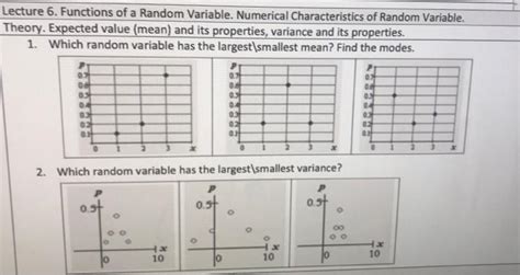 Solved Ecture 6 Functions Of A Random Variable Numerical