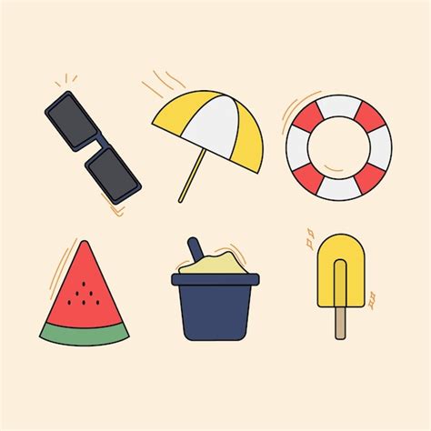 Premium Vector Summer Elements Vector