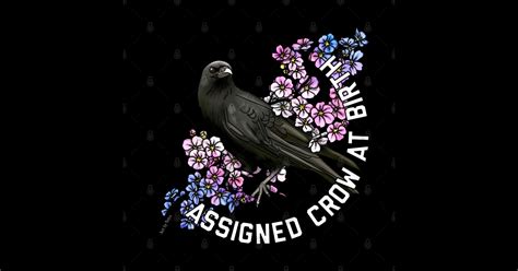 Assigned Crow At Birth Crow Sticker Teepublic