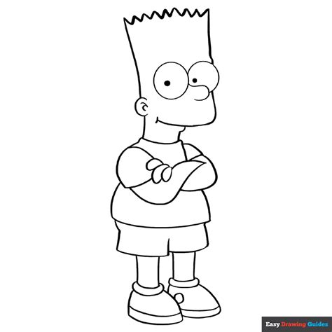 Bart Simpson Coloring Page Easy Drawing Guides 40 Off