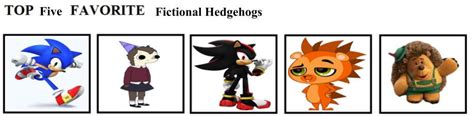Top 5 Favorite Fictional Hedgehogs By Mlp Vs Capcom On Deviantart