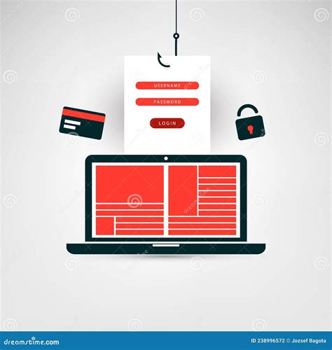 Internet Phishing Account Hacking Attempt Stock Vector Illustration Of Hacked Business