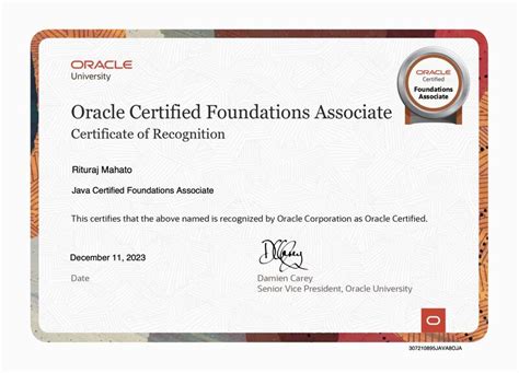 Rituraj Mahato On Linkedin Oraclecertified Oracleuniversity Java Learning