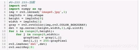 计算机视觉基础系列（python与opencv的操作与运用 tensorflow的基础介绍）（十二） 图片的颜色反转和马赛克效果 255 mat csdn博客