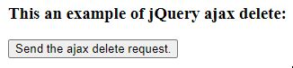 JQuery Ajax Delete Working And Examples Of Ajax Delete Request
