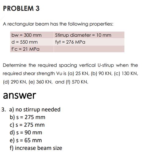 Solved PROBLEM A Rectangular Beam Has The Following Chegg