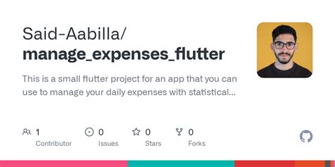 GitHub Said Aabilla Manage Expenses Flutter This Is A Small Flutter Project For An App That