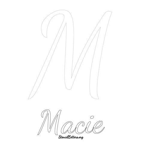 Macie Free Printable Name Stencils With 6 Unique Typography Styles And Lettering Bridges