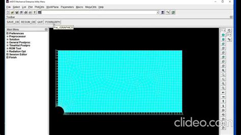 plate with hole ansys apdl commands youtube