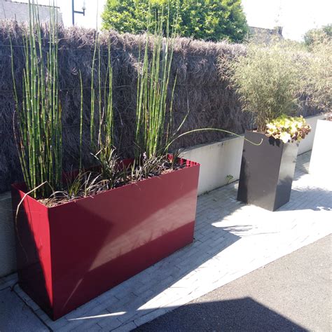 Bacs à Fleurs Extérieurs En Métal Fabriqués Sur Mesure Bac A Fleur Exterieur Fleurs