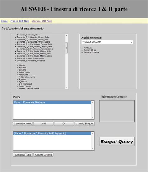 The Web Interface For The Query Composition Of Relational Data