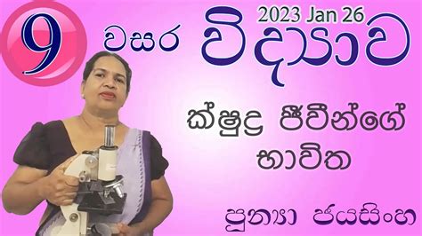 ක්ෂුද්‍ර ජීවීන්ගේ භාවිත 9 වසර විද්‍යාව Youtube