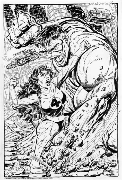 John Byrne She Hulk Vs Hulk In David Henriots John Byrne Comic Art Gallery Room 295397