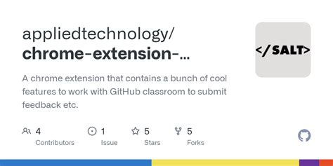 GitHub Appliedtechnology Chrome Extension Github Classroom Helper A Chrome Extension That
