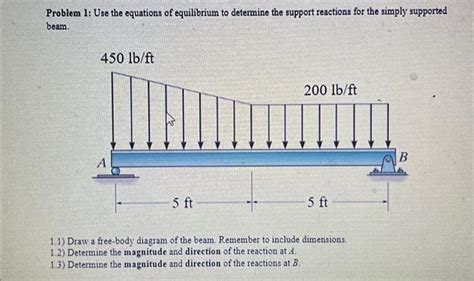 Solved Problem 1 Use The Equations Of Equilibrium To