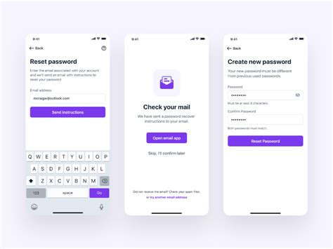 Password Reset Flow Dribbble