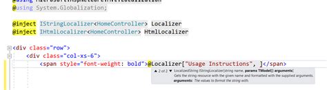 c specify language for asp core 2 localizer in razor pages