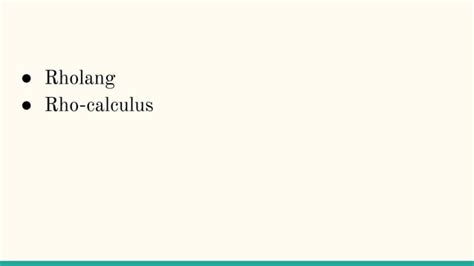 Rchain Understanding Distributed Calculi Ppt