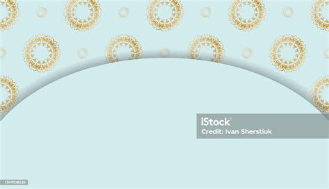 로고 또는 텍스트 아래 디자인을위한 빈티지 골드 장식 과 아쿠아 마린 색상의 Baner 0명에 대한 스톡 벡터 아트 및 기타