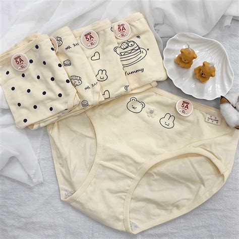 어나더뷰 5장세트 벌스데이 면 팬티 요일 코튼 순면 5a 항균 케이크 플라워 도트 토끼 래빗 곰돌이 베어 스판 삼각 속옷 데일리 No2070