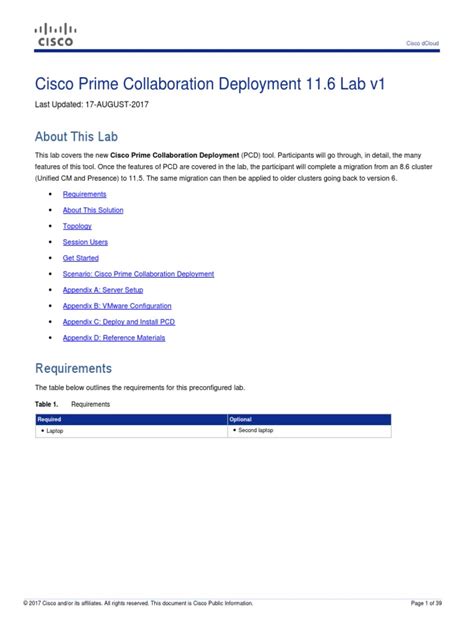 Cisco Prime Collaboration Deployment Pdf Virtual Machine I Cloud