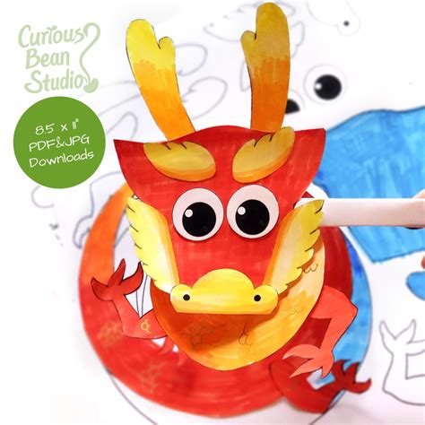 Printable Dragon Craft Idea Pdf  Zip Etsy
