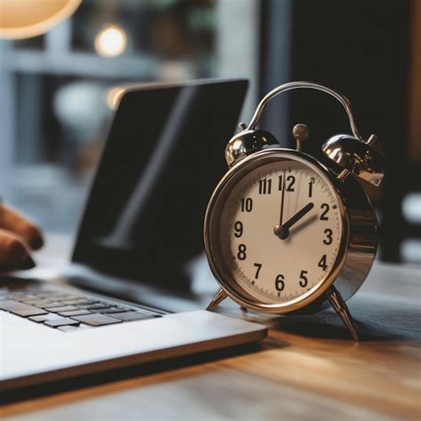 Timer On A Laptop Screen With A Person Working Diligently Premium AI Generated Image